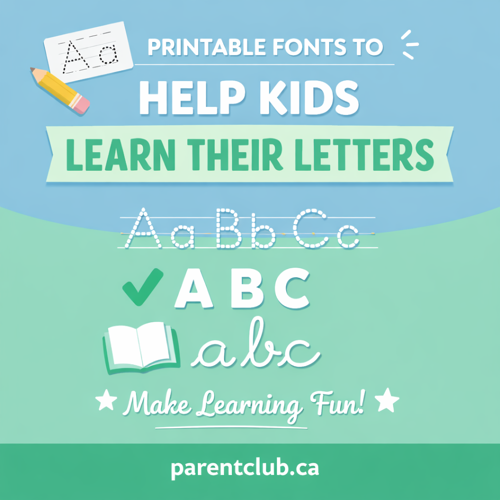 Help Your Child Learn Their Letters: Best Printable Fonts for Early ...